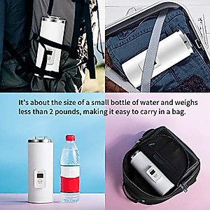 iMiGoo Portable Coffee Maker 8 OZ - Single Cup Coffee Percolator - Tea Maker - Electric Kettle - 304 Stainless Steel - AC 110-120V White