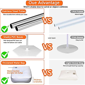 Balloon Arch Stand,Balloon Arch Kit 10 Ft Adjustable,Balloon Arch Frame with Base,for Baby Shower,Gender Reveal,Wedding,Birthday,Christmas Party Supplies Decorations.