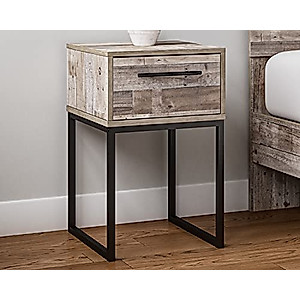 Signature Design by Ashley Neilsville Industrial 1 Drawer Nightstand, Light Brown