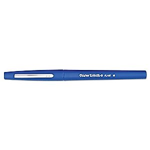Paper Mate 8410152 Flair Medium Felt Tip Stick Pen, Blue Ink, 7Mm, Dozen