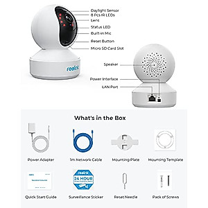 REOLINK Indoor Security Camera, E1 Pro 4MP HD Plug-in WiFi Camera for Home Security, 2.4/5 GHz Wi-Fi, Auto Tracking, Smart Person/Pet Detection, Local Storage, Ideal for Baby Monitor/Pet Camera