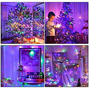 32.8FT 100 LED Indoor/Outdoor Fairy String Lights Plug in, Waterproof Christmas Lights with 8 Lighting Modes for Bedroom, Wedding, Party, Garden, Christmas Tree Decoration