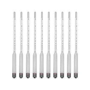 "10Pcs Home Brewing Kit - Hydrometer Glass Beer and Wine Tester Set with 0-100 Measuring Range - Perfect for Novice and Expert Brewers!"