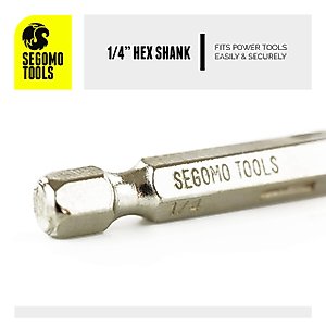 Segomo Tools 13 Piece 1/4 Inch Hex Shank Titanium Twist Impact Drill Bit Set (1/16 to 1/4 inch),Drill Bits 1 4 Hex Shank,Drill Bits Hex,Barrenas Para Taladros De Impacto,DB13SAE
