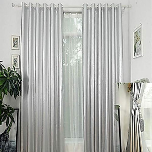 Blackout Drapery Shade Fabric Black and Silver 100 Percent Shading Light Waterproof Sunshade Cloth Light Weight (3Yards)