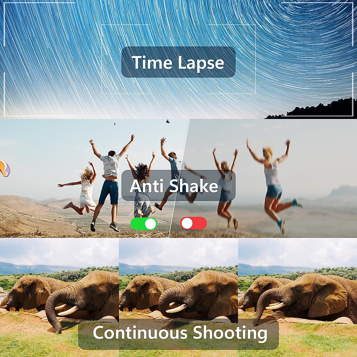 4K Digital Camera, Photography Autofocus 48MP YouTube Vlogging Camera, 16X Digital Zoom Video Camera Anti-Shake with 32GB Micro Card, Compact Point and Shoot Travel Cameras for Gifts(Black)