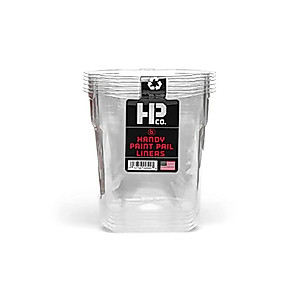 HANDy Paint Pail Liner, Holds 32-fl oz of Paint or Stain, Efficient for Clean-ups and Quick Color Changes with Integrated Magnetic Brush Holder