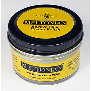 Meltonian Cream Shoe Polish - French Crafted Natural Wax & Oil Blend - Shoe Polish Brown & Black Shoe Polish for Leather - Nourishing, Restores & Protects, 60+ Unique Colors, Neutral