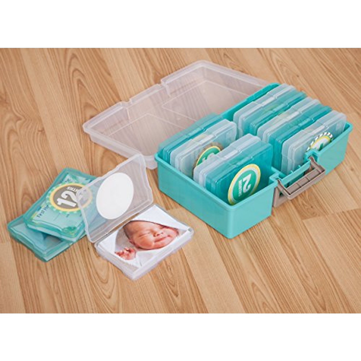 IRIS Baby's First Year Photo Keeper, 1 Pack, Baby Blue