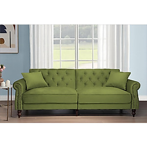 Legend Vansen Futon Sofa Bed,Sleeper Sofa,Mid-Century Modern Futon Couch,Convertible Sofa,Sofa Cama for Living Room and Bedroom