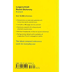 Langenscheidt Pocket Dictionary French: French-English/English-French (Langenscheidt Pocket Dictionaries)