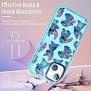 Coralogo for iPhone 13 Case Cute Cartoon Teen Girls Designed Cases Girly Character Unique Black Stih Phone Cover for iPhone 13 6.1 Inch