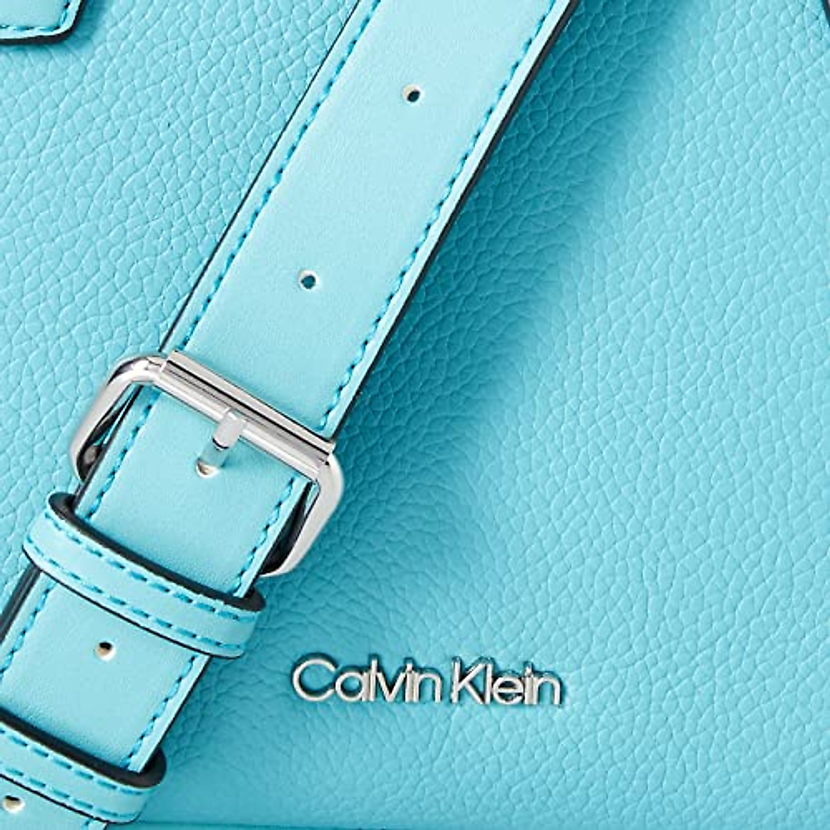 Calvin Klein Brenda Top Zip Satchel, Turquoise
