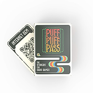 Puff Puff Pass: The Card Game for Stoners w/ 109 Hilarious Trivia, Conversation Starters, Would You Rathers, and More.