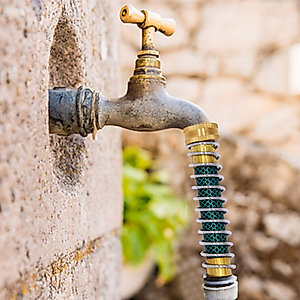 Lifynste Garden Hose Extension Adapter, Hose Kink Protector with Coil Spring, 4 Pack