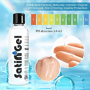 SATIN GEL Water-Based Personal Lube, Sex Lubricant, Lube for Men, Women and Couples, Plant-derived Lubricant, Toy & Condom Compatible 2 Pack