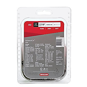 Oregon S52 AdvanceCut Chainsaw Chain for 14-Inch Bar -52 Drive Links – low-kickback chain fits Echo, Craftsman, Poulan and more
