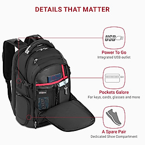 SwissGear ScanSmart Laptop Bag, Gray Heather, Fits 15-Inch Notebook