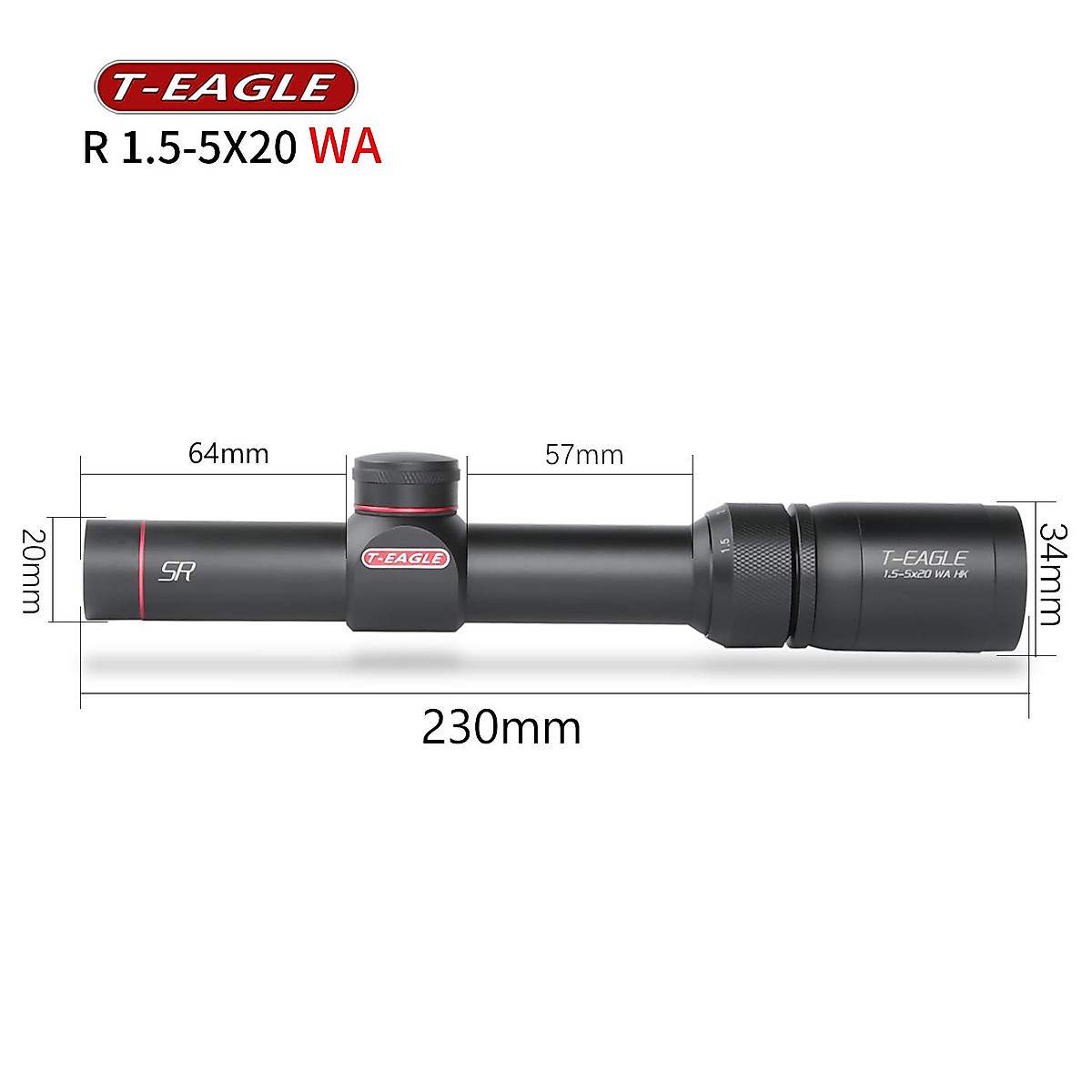 T-EAGLE SR 1.5-5x20 Second Focal Plane SFP Rifle Scope Hunting Riflescopes
