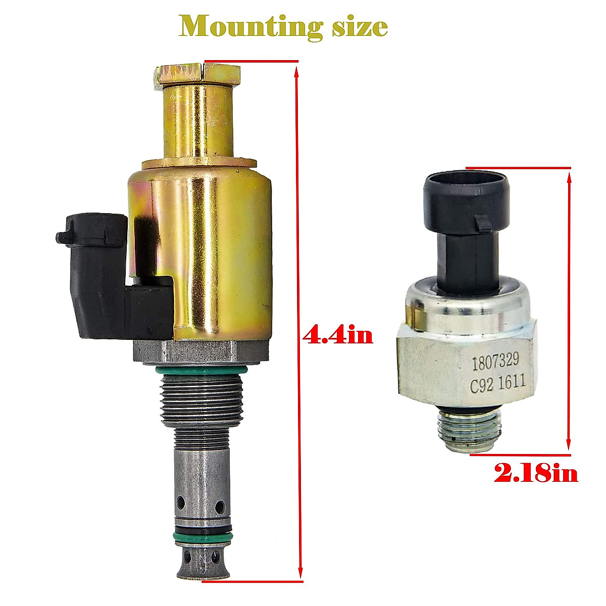 7.3L Fuel Injection Pressure Regulator IPR Valve + ICP Control Sensor Fits 1995-2003 Fords V8 Diesel Turbocharged Fords F-250 F-350 F-450 F-550 F650 F750 E-350 E-450 E-550# F81Z9C968AA