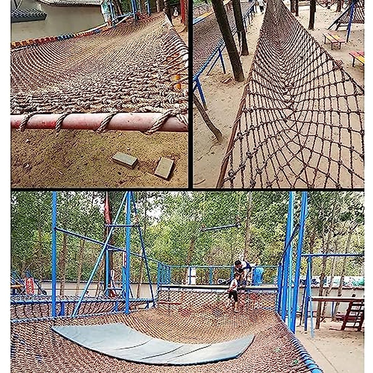 EkiDaz HXRW Rope Net Kids Climbing Frame Net Outdoor Playground Safety Net Rope Net for Kids Sturdy and Durable Playground Sets for Backyards (Size : 1 * 3m(3.3 * 9.9ft))