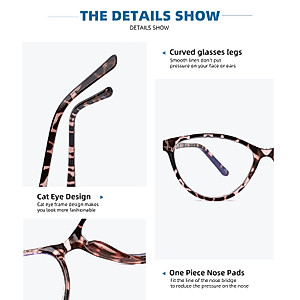 JAWSOCK 4 Pack Reading Glasses Blue Light Blocking for Women,Designer Cat Eye Frame Ladies Computer Readers,Anti Glare/UV Ray Eyeglasses 1.75