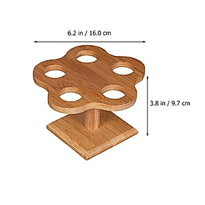 Japanese Sushi Hand Rolls Display Stand Flower Sushi Hand Roll Holder with 5 Holes Bamboo Ice Cream Cone Holder Cone Display Stand Restaurant Cupcake Cones Rack Serveware ice Cream Display Rack