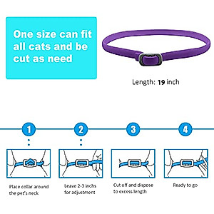 Pets4Luv Calming Collar for Cats - Pheromone Calm Collars, Anxiety Relief Fits Small Medium and Large Cat - New Version - Adjustable and Waterproof with 100% Natural 2 Pack