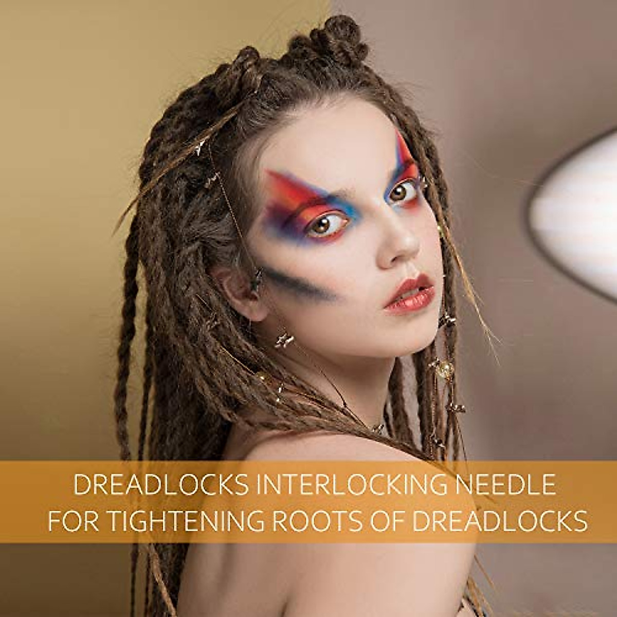 13 Pieces Dreadlocks Tool Set Includes 5 Pieces Latch Hook Crochet Needles, 3 Pieces Dreadlocks Crochet Hook and 5 Pieces Locking Hair Extensions Tool for Locs, Sisterlocks, Easyloc Hair