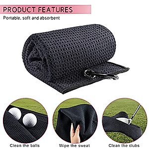 FAFAMESO Funny Golf Towel - May The Course Be with You - Golf Accessories for Golfer, Women, Wife, Men, Husband, Coworker, Birthday Gifts for Him or Her, Going Away Gift for Friends