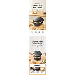 Midea Micom Rice Cooker 10 cups, 5L, 10-in-1 Multi-Functional Cooker, 20 cups Cooked Rice, Brown Rice, Soup, Oatmeal, Slow Cook, MB-FB50E205W