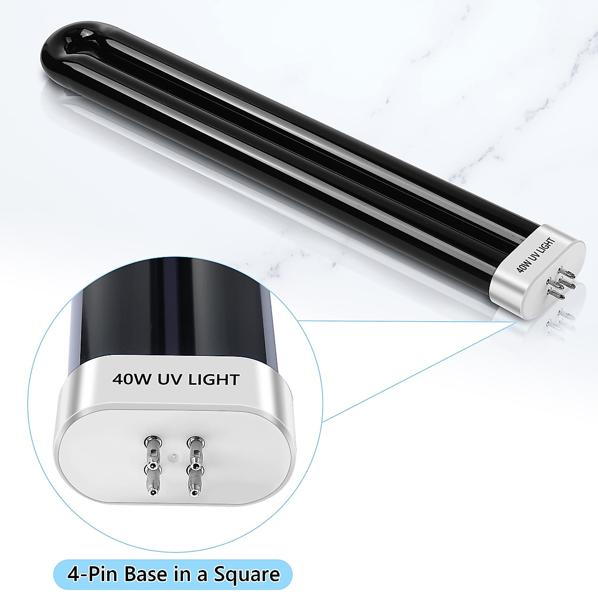 Kittmip Bug Zapper Replacement Bulbs, 40w Black Light Bulb Compatible with Black Flag Bug Zapper Model BZ-40DX, BZ-40MAX, and BZ-40BLK (1)