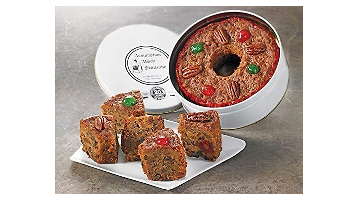 Assumption Abbey Fruit Cake in Traditional Tin - 2 lbs, Monastery-Baked
