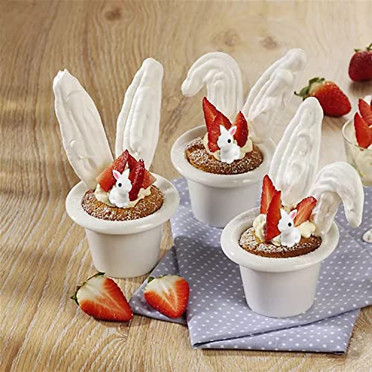 HONBAY 20PCS Resin Cute Rabbit Miniature Figurine Micro Landscape Decorations Fairy Gardens DIY Ornaments Decorations Succulents Plant Decoration Bunnies Cake Topper