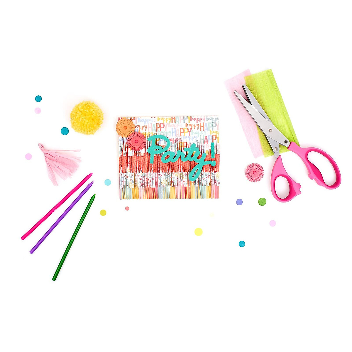 American Crafts 8 Inch Pink Fringe Scissors