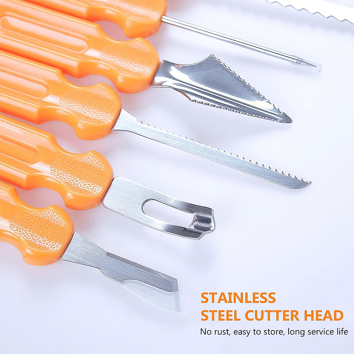 ONEVER Pumpkin Carving Kit Tools Halloween, Professional Heavy Duty Carving Set Pumpkin Carving Knife, Stainless Steel Double-side Sculpting Tool Carving Kit for Halloween Decoration for Halloween