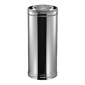 DuraVent DuraPlus 420 Stainless Steel Easy Installation Triple Wall Wood Burning Stove Pipe Connector to Vent Smoke and Exhaust, Silver