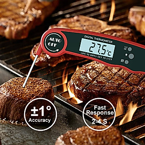 Instant Read Meat Thermometer - The Best Waterproof Thermometer with Backlight & Calibration. A Digital Hand Tool for Men & Women in The Kitchen, for Outdoor Grilling and BBQ!