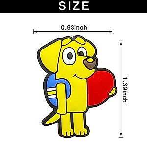 DSUVOEI Cute Dog Anime Shoe Charms for Girls Boys,12pcs Cartoon Shoe Charm PVC Anime Charms Cartoon Shoe Decoration