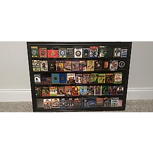 DisplayGifts Playing Card Display Case Frame Holds 60 Decks Collectible Poker Cards Only Acrylic Door UV Protection Black