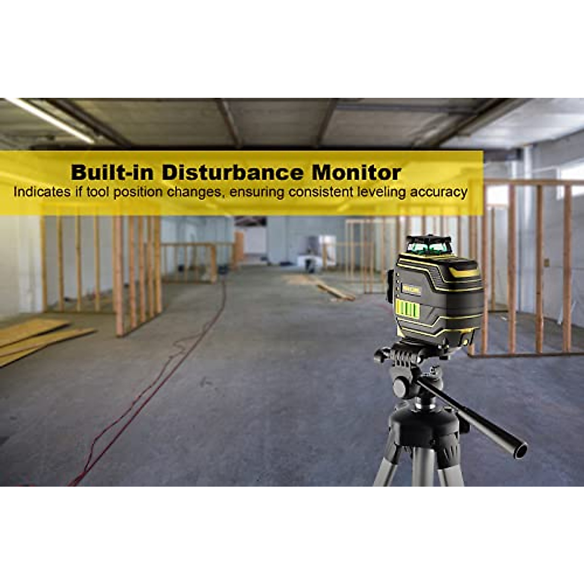 Firecore 3 X 360 Green Laser Level Self-leveling Three-Plane Leveling and Alignment Line Laser Tool with Pulse Mode, 2 Rechargeable Lithium Batteries, Magnetic Pivoting Base, Target Plate(F94T-XG)