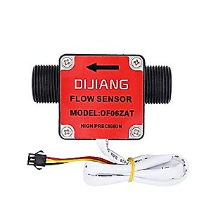 MANGAO 1/2" 3/4" Gear Flowmeter Flow Sensor Milk Oil Flow Meter Flow Sensor Switch for Viscous Liquid DC5~18V (Size : 3/4", Color : Square Cover)