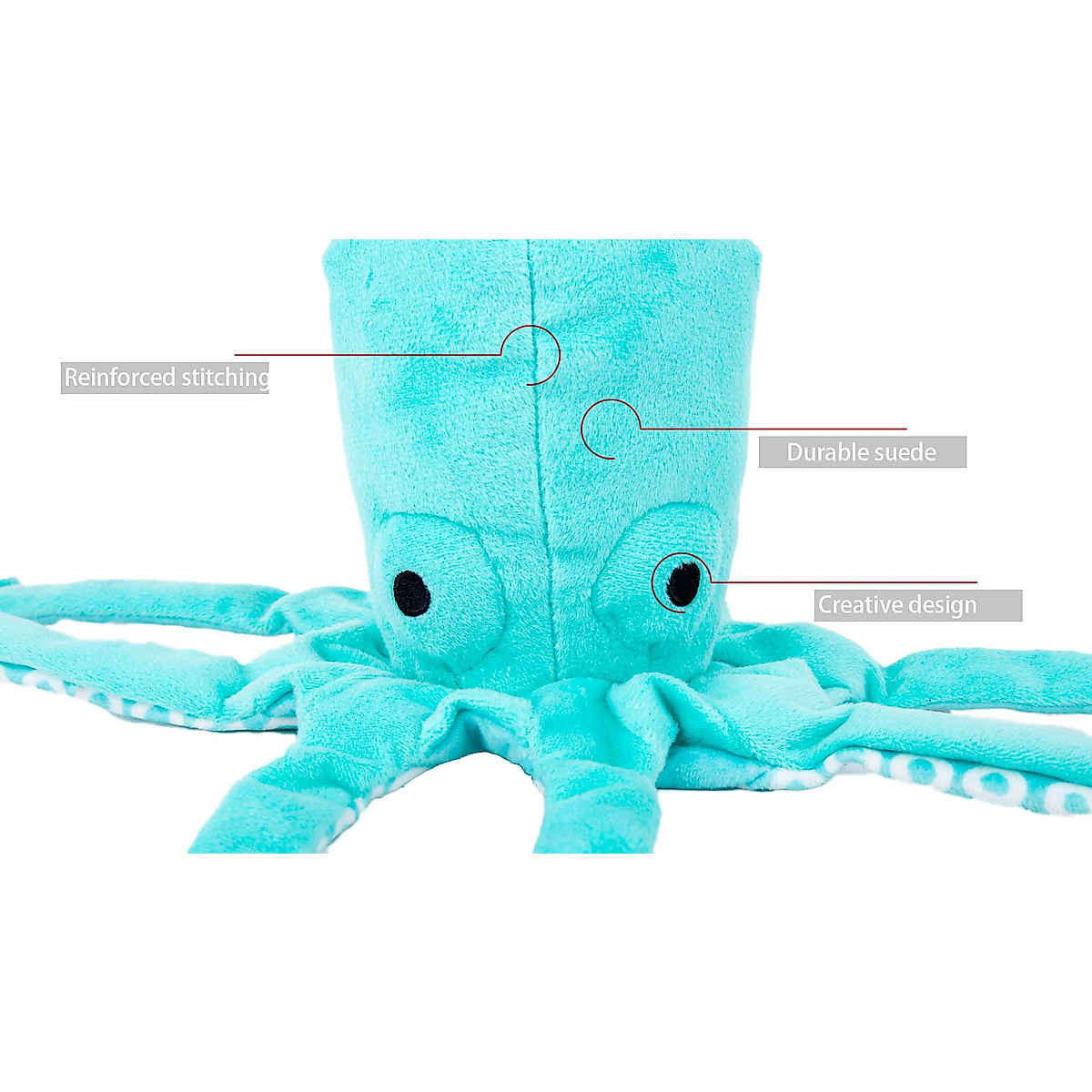 PunkyKom Dog Toy Squeak Toy for Aggressive chewers Large Breeds,Cute Octopus with Squeaker,for Dog Playing Chewing Boredom and stimulating,Mentally stimulating Toys for Dogs Training