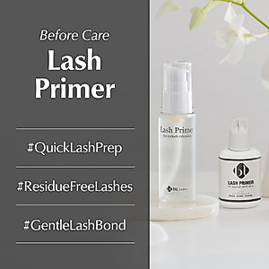 BL Lashes Primer for Eyelash Extensions | Removes Oils & Residue | Oil-Free for Stronger Adhesive Bonding | Speeds Up Application Time | Professional Use & Gentle on Sensitive Skin (50ml, 1.69 fl.oz)