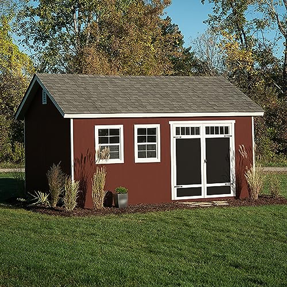 Handy Home Products Scarsdale 10x16 Do-it-Yourself Wooden Storage Shed with Floor