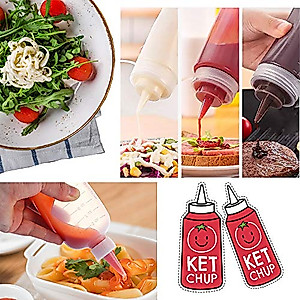 20 Pcs 4 Oz Plastic Squeeze Condiment Bottles with Twist-on Cap Lids,Sauce Bottle with Squeeze Top,Squirt Condiment Bottles for Ketchup,Mustard,Olive Oil and More