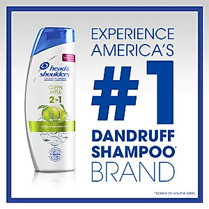 Head and Shoulders Green Apple Anti-Dandruff 2 in 1 Shampoo and Conditioner, 23.7 fl oz