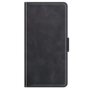 HualuBro Oppo Reno6 5G Case Wallet, Premium PU Leather Magnetic Full Body Shockproof Stand Folio Flip Case Cover with Card Holder for Oppo Reno 6 5G Phone Case - Black