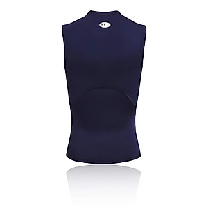 Under Armour Men's Armour HeatGear Compression Sleeveless T-Shirt , Midnight Navy (410)/White, Medium