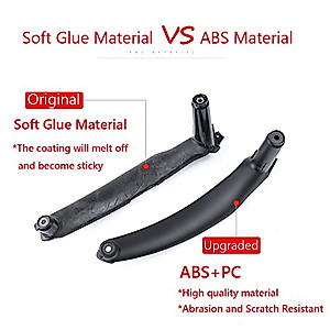 Jaronx for BMW X5 X6 Door Pull Handle, Inner Door Trim Grab Cover Passenger Side Right Front/Right Rear Door Armrest Bracket (Fits:BMW X5 2008-2013 and BMW X6 2008-2014) (Leather Cover NOT Inculded)